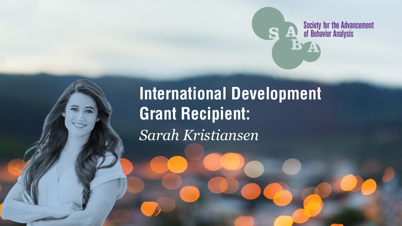 SABA International Development Grant Recipient: Sarah Kristiansen ...