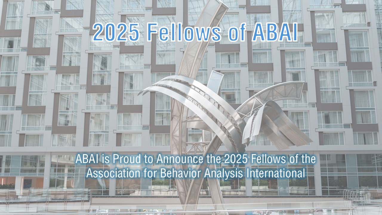 2025 Fellow of ABAI – Thomas Zane – Inside Behavior Analysis